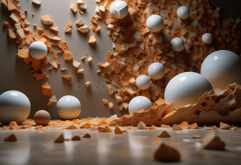Exploring the Beauty of Imperfection in Gypsum Spheres Stock ...