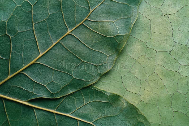 Exploring the Beauty of Leaf Textures and Earthy Tones on a Green ...
