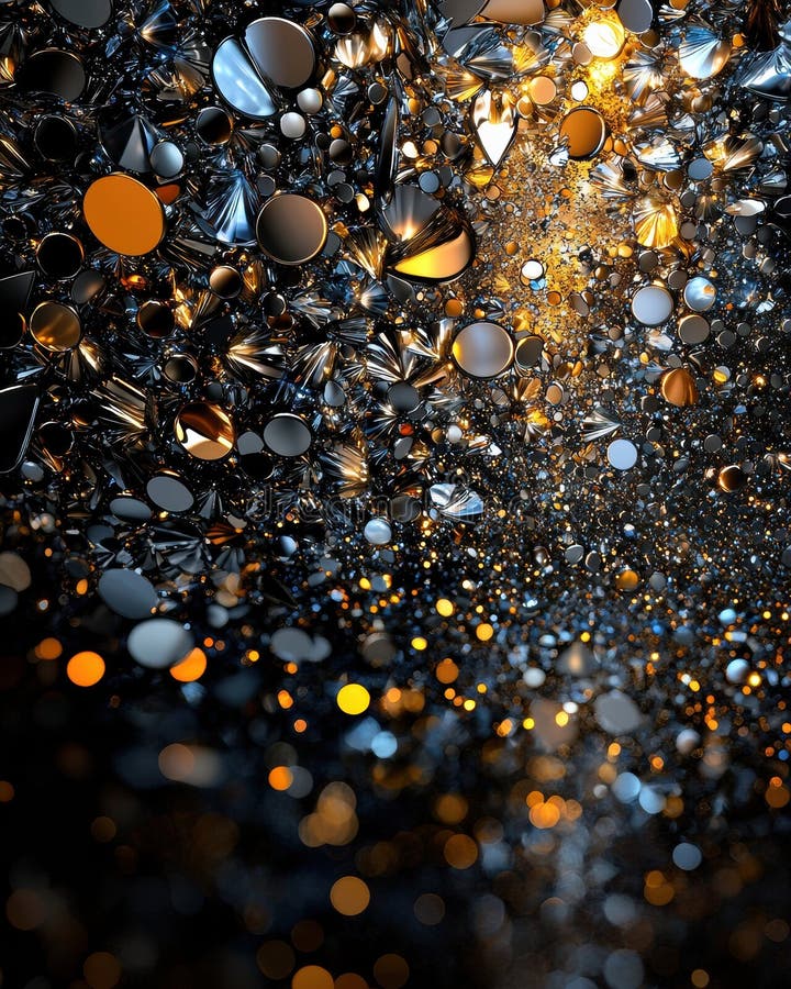 Exploring the Beauty of Patterns in a Collection of Shiny Silver and ...