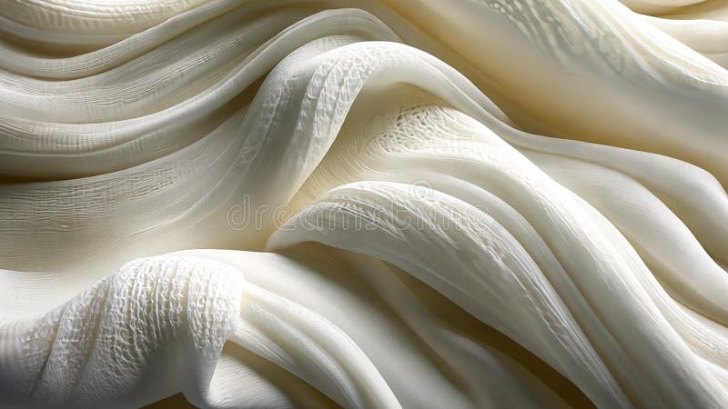 Exploring the Beauty of Textured White Fabric in Soft, Flowing Waves ...