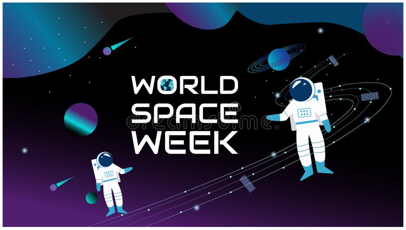 Exploring Beyond Celebrating Space Innovation, World Space Week Stock ...
