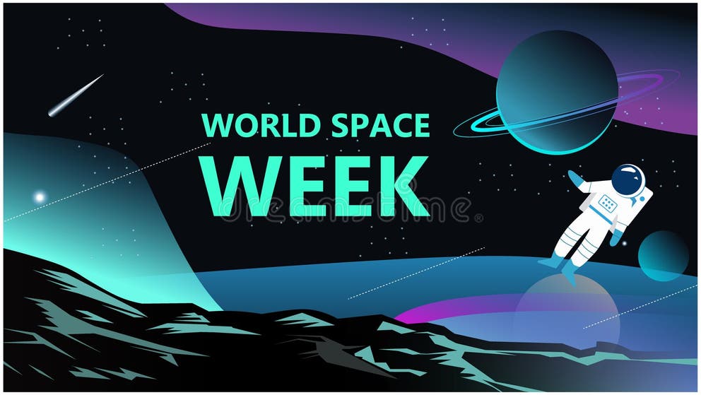 Exploring Beyond Celebrating Space Innovation, World Space Week Stock ...