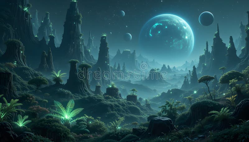 Exploring a Bioluminescent Alien Ecosystem: Life on a Distant Planet ...