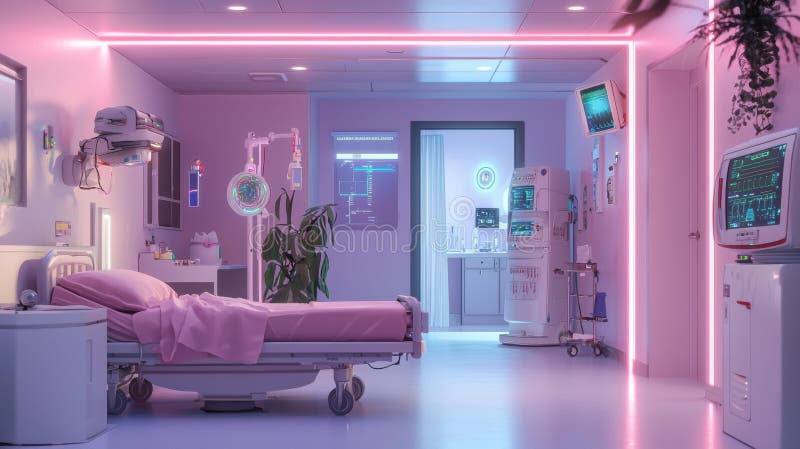 Exploring Biomedical Innovation in a Modern Hospital Room Featuring ...