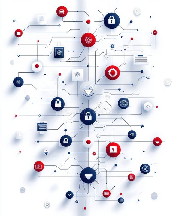 Exploring Blockchain and Advanced Technologies on a White Background ...