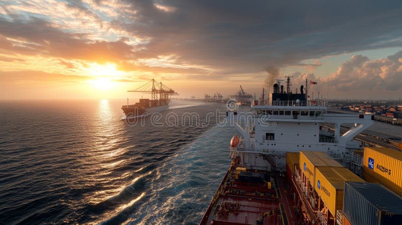 Exploring the Boundless Oceans with a Massive Ship Transporting Goods ...