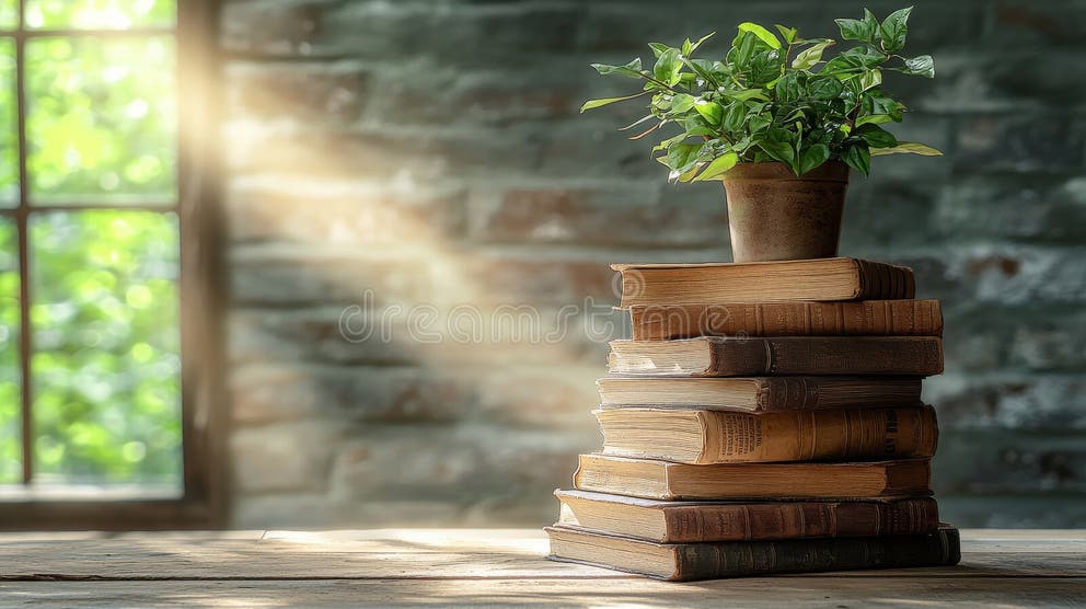 Exploring the Boundless World of Imagination: a Towering Stack of Books ...