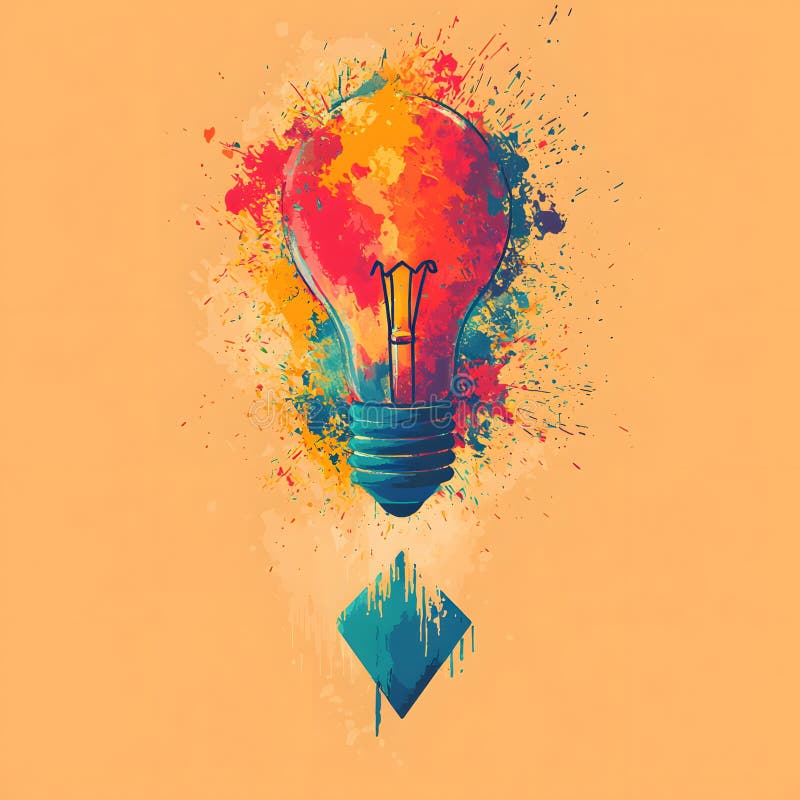 Exploring Bright Ideas: a Colorful Lightbulb Symbolizing Innovation ...