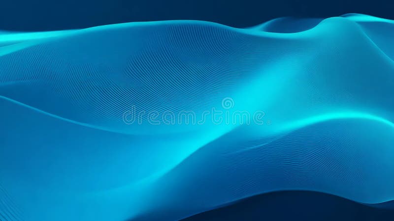 Exploring Calming Abstract Blue Waves in a Smooth, Flowing Animation ...