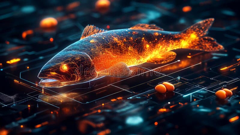 Exploring the Captivating Design of a Glowing Fish in a Digital ...