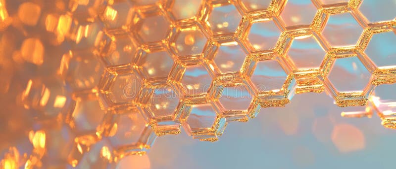 Exploring the Captivating Textures of Honeycomb with Shimmering Gold ...