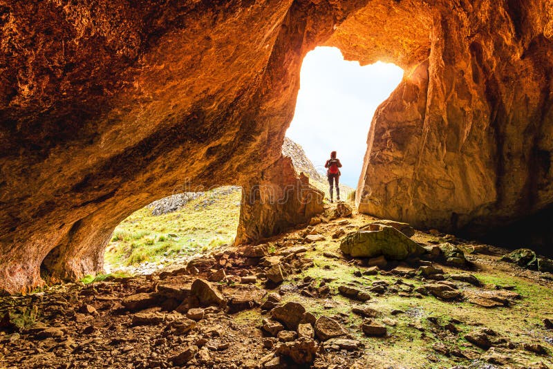 Exploring Caves in Australian Wilderness Stock Photo - Image of leisure ...