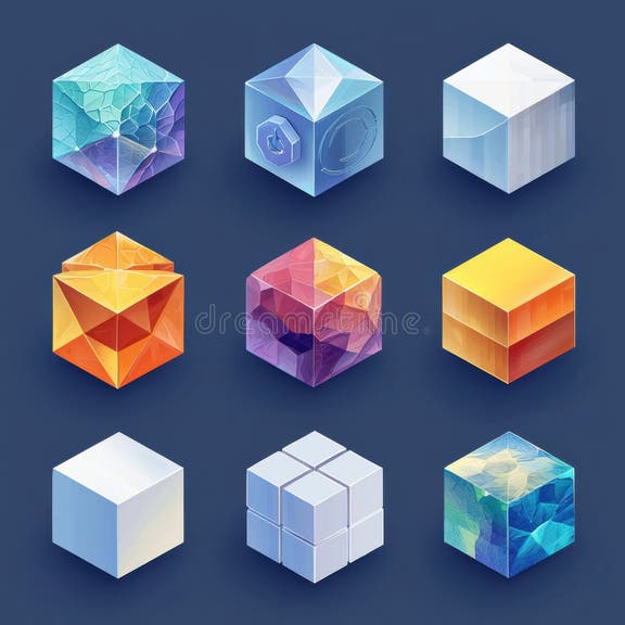 Exploring Chemical Bonds through a Visual Set of 3D Cubes Vector Design ...