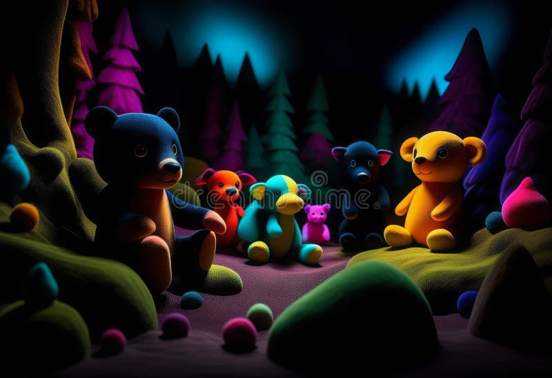 Exploring the Cimmerian Plush Virtual Realm Stock Illustration ...