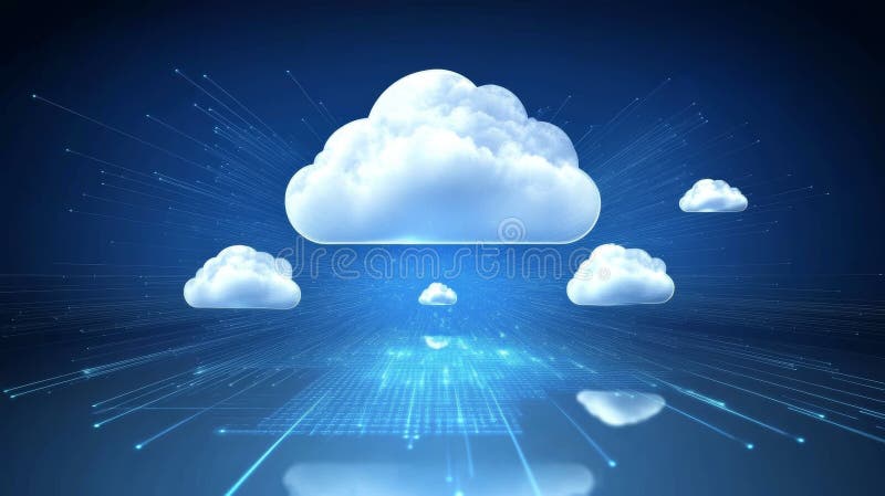Exploring the Cloud: Innovations in Digital Storage and Network Technology Stock Illustration ...