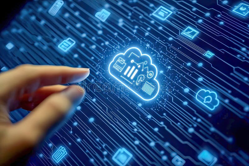 Exploring Cloud Technology with Digital Icons and Data Connections in a ...