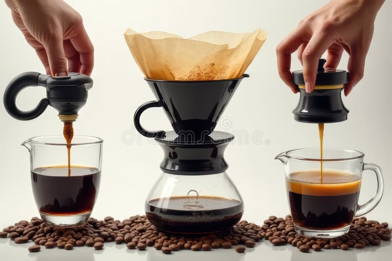 Visualizing Coffee Brewing Methods Stock Illustration - Illustration of ...