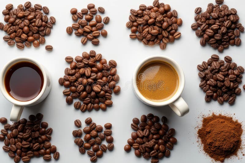 Coffee Acidity Visual Journey Stock Illustration - Illustration of ...