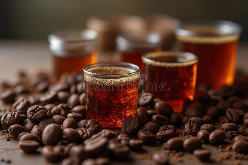 Coffee Origins and Psychological Effects Stock Illustration ...