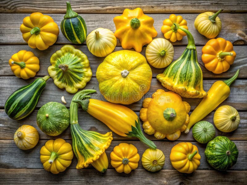 Exploring a Colorful Array of Summer Squash Varieties Zucchini Yellow ...