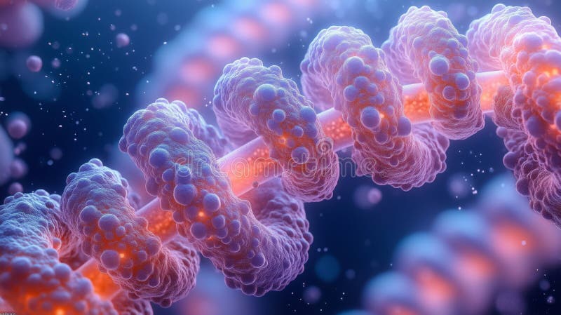 Exploring the Complex Structure of DNA and Cellular Components Stock ...