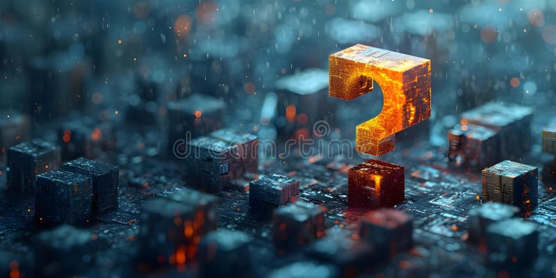 Exploring Complexity: Abstract Technology Background with a D Question ...