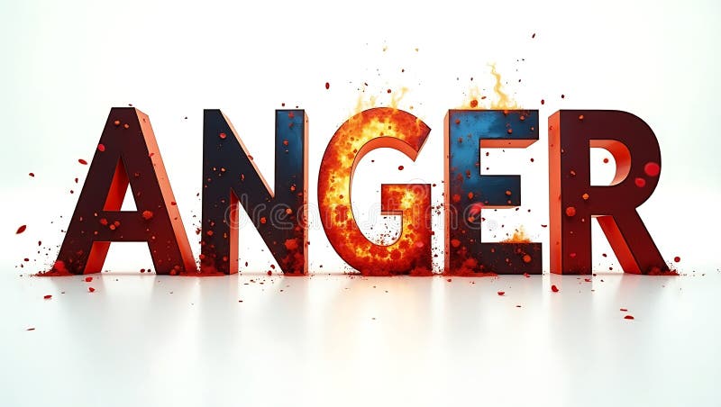 Exploring the Concept of Anger through Bold Typography and Fiery ...