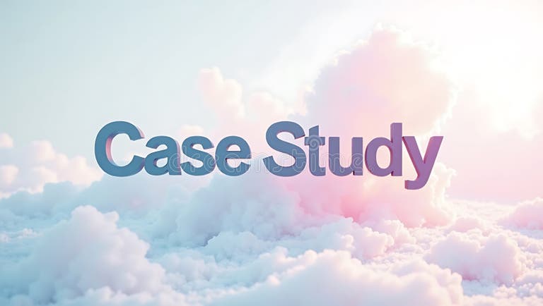 Exploring the Concept of Case Study with a Cloud Background and Soft Colors Stock Illustration ...