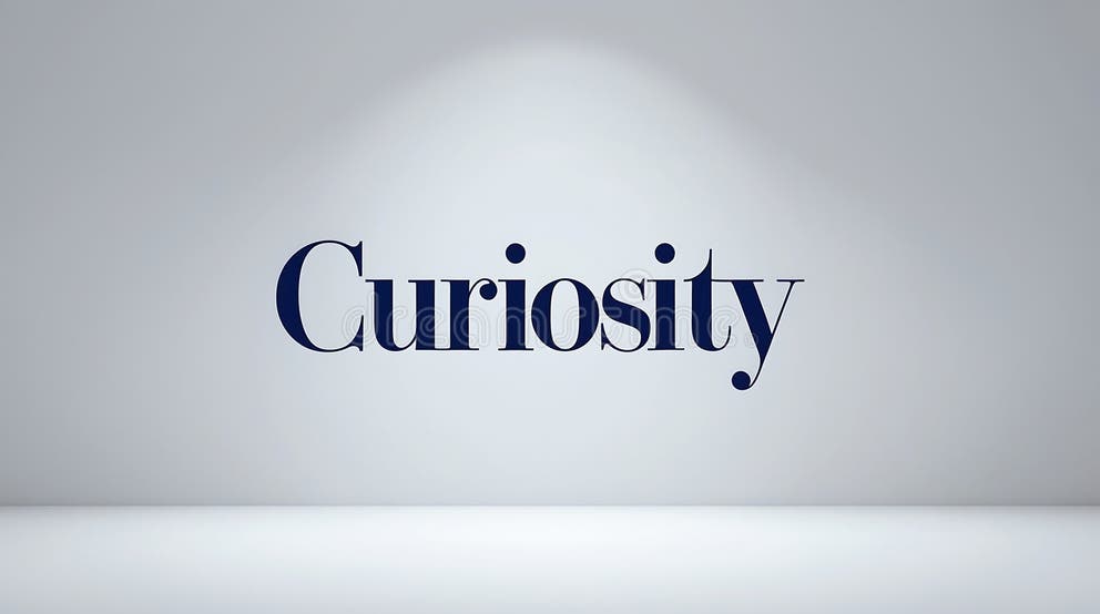Exploring the Concept of Curiosity through Bold Typography on a Simple ...