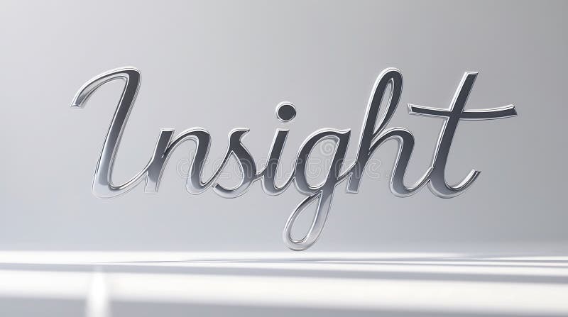 Exploring the Concept of Insight through Elegant Typography Against a ...