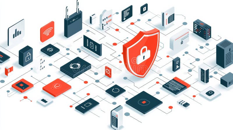 Exploring the Concept of a Red Shield Surrounded by Advanced Devices in ...