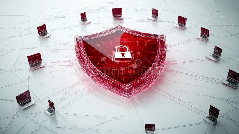 Exploring the Concept of a Red Shield Surrounded by Interconnected ...