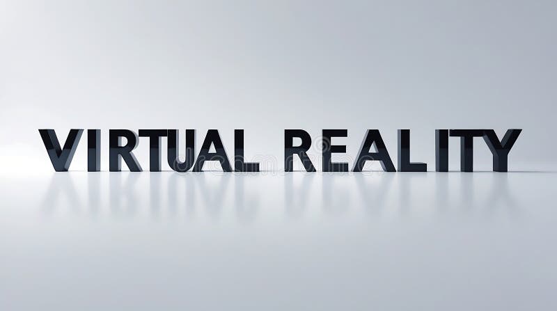 Exploring the Concept of Virtual Reality with Bold Typography Stock ...