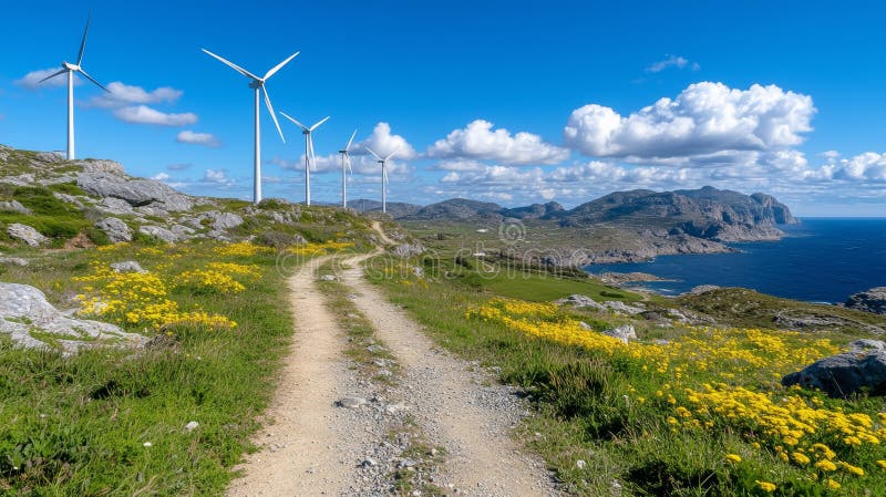 Exploring the Connection between Nature and Technology on a Grassy Hill ...