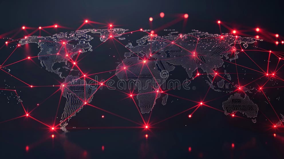 Exploring Connections through a Global Digital Network in Dark Tones ...