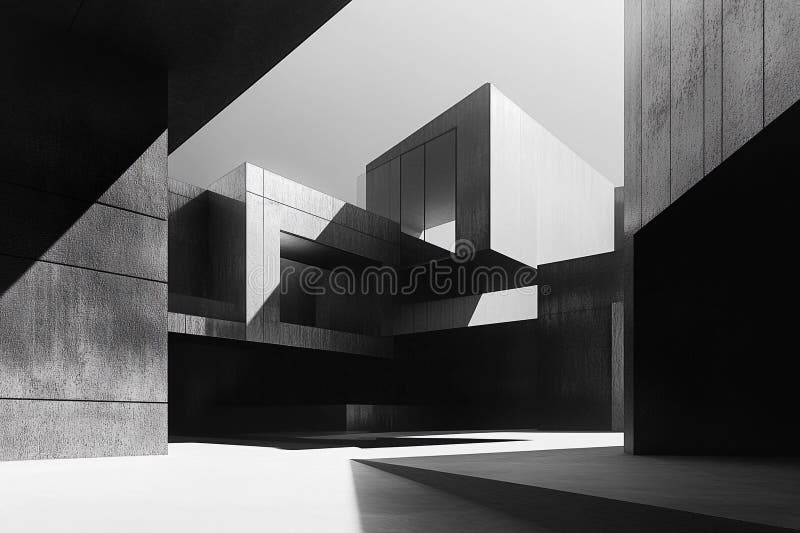 Exploring the Contrasts of Light and Shadow in a Modern Architectural ...