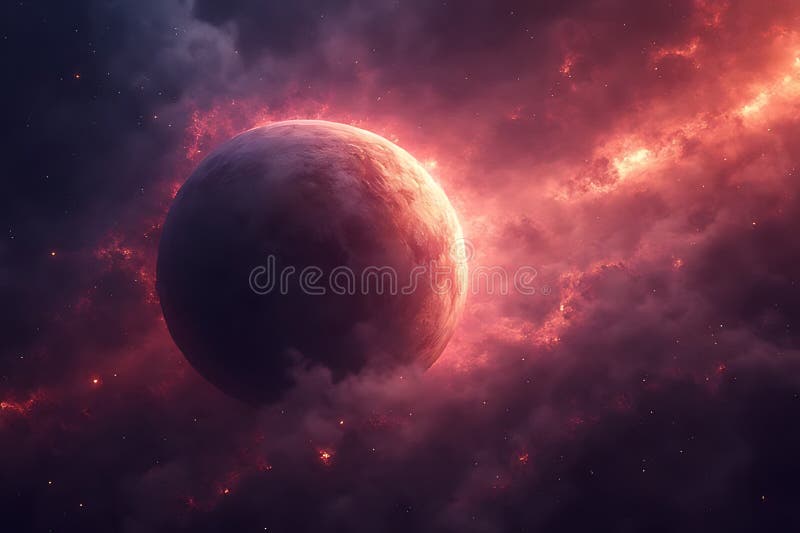 Exploring Cosmic Beauty Planetary Formation in Space Digital Art Nebula ...