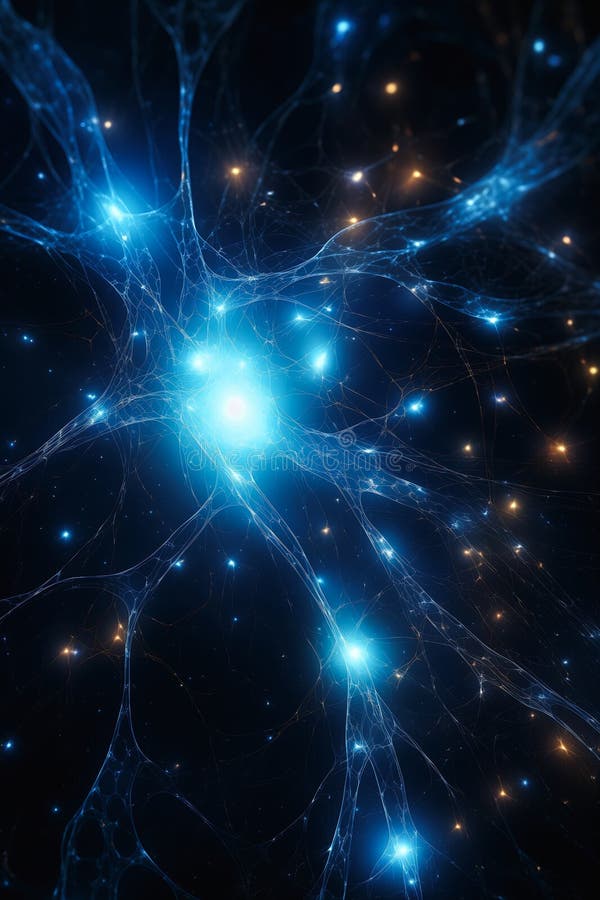 Exploring the Cosmic Connections: a Surreal Closeup of Interconn Stock ...