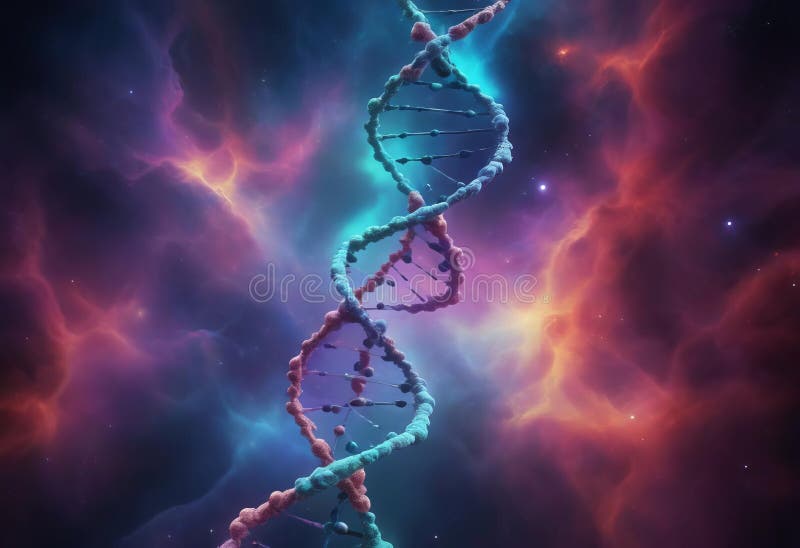 Exploring the Cosmic DNA stock illustration. Illustration of ...