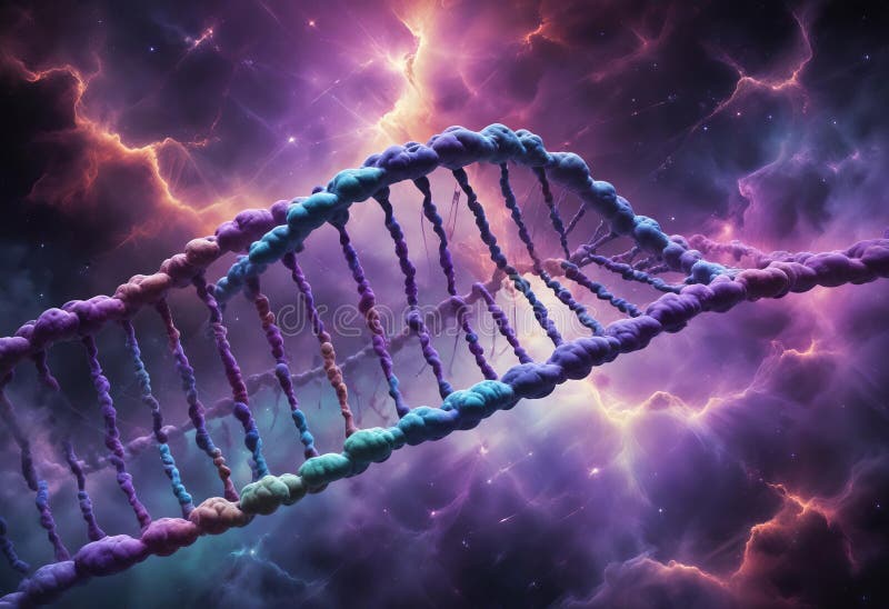 Exploring the Cosmic DNA stock illustration. Illustration of mysteries ...
