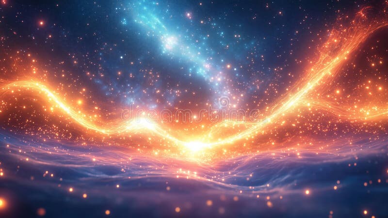 Exploring the Cosmic Energy Flow in a Colorful Universe Stock Photo ...