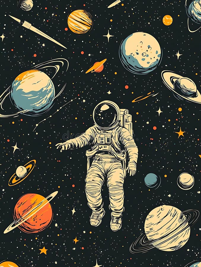 Exploring the Cosmic Frontier an Astronaut S Journey through Vibrant ...