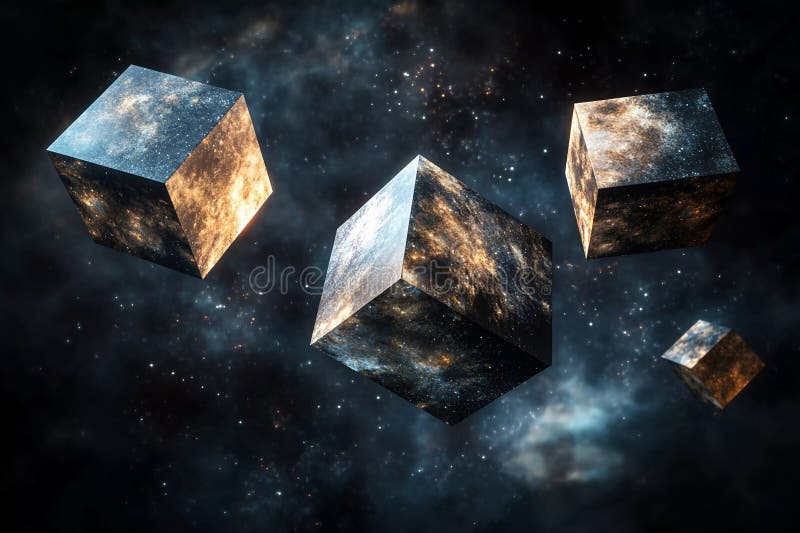 Exploring Cosmic Geometry through Floating Cubes in the Vastness of ...