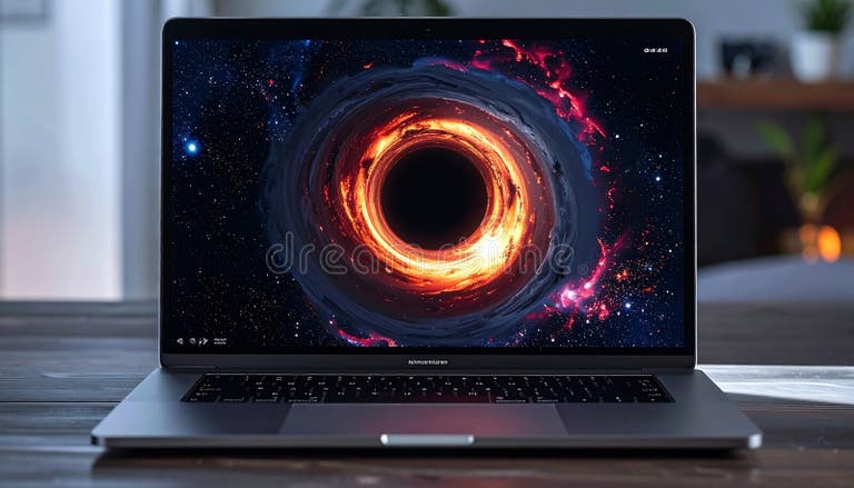 Exploring Cosmic Phenomena Black Hole Visualization Digital Device ...
