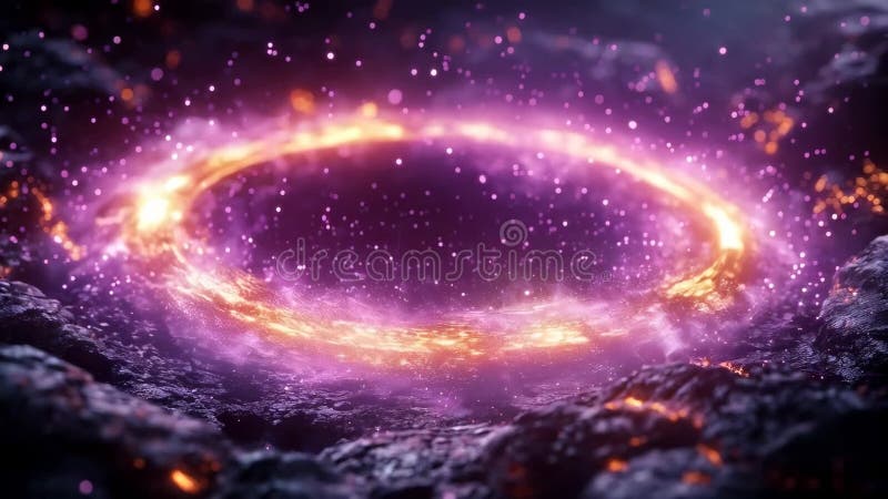 Exploring a Cosmic Phenomenon of Light and Darkness in Space Stock ...