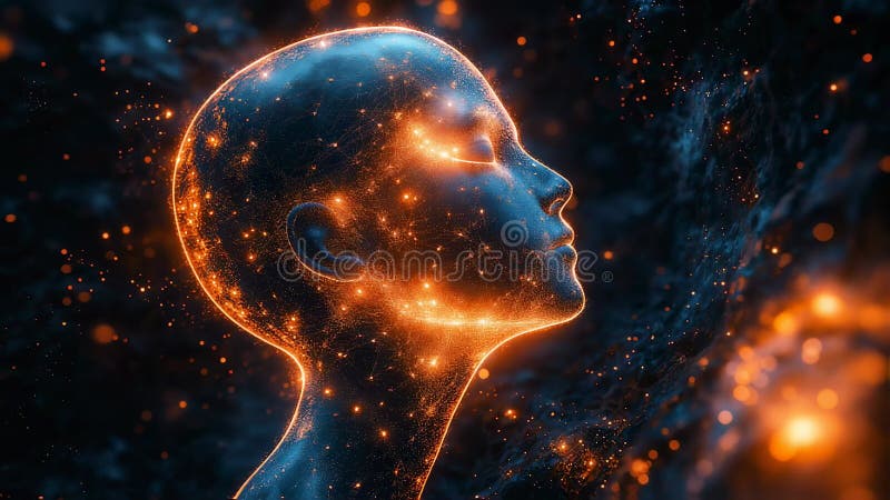 Exploring a Cosmic Transformation of a Human Figure in a Vibrant ...