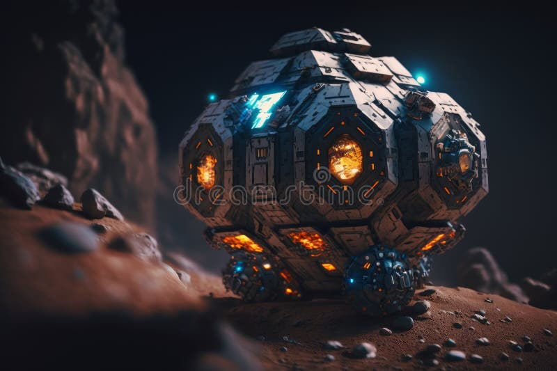 Or-coded Bionic Asteroid Mining: Epic Robotics and Unreal Detail Stock ...