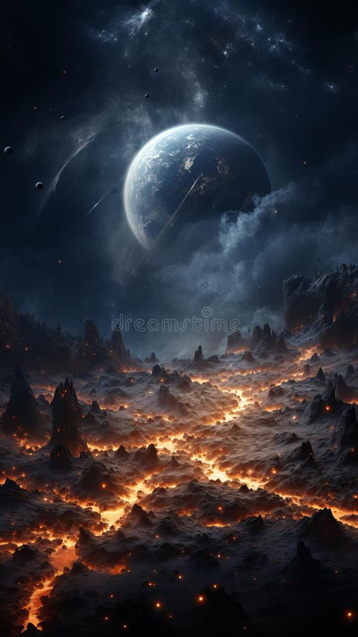 Exploring the Cosmos in Outer Space Generative AI Stock Illustration ...