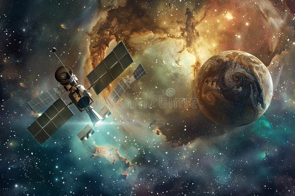 Exploring the Cosmos with Spacecraft and Planets in a Vibrant Outer ...