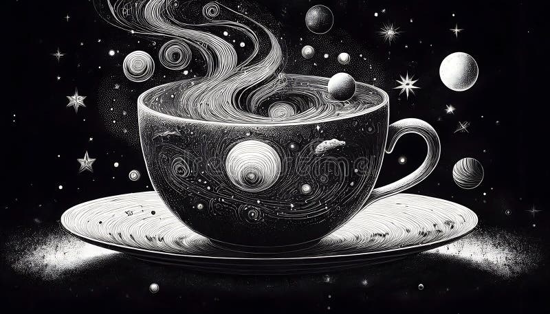 Exploring the Cosmos through a Steaming Cup Filled with a Vibrant Solar ...